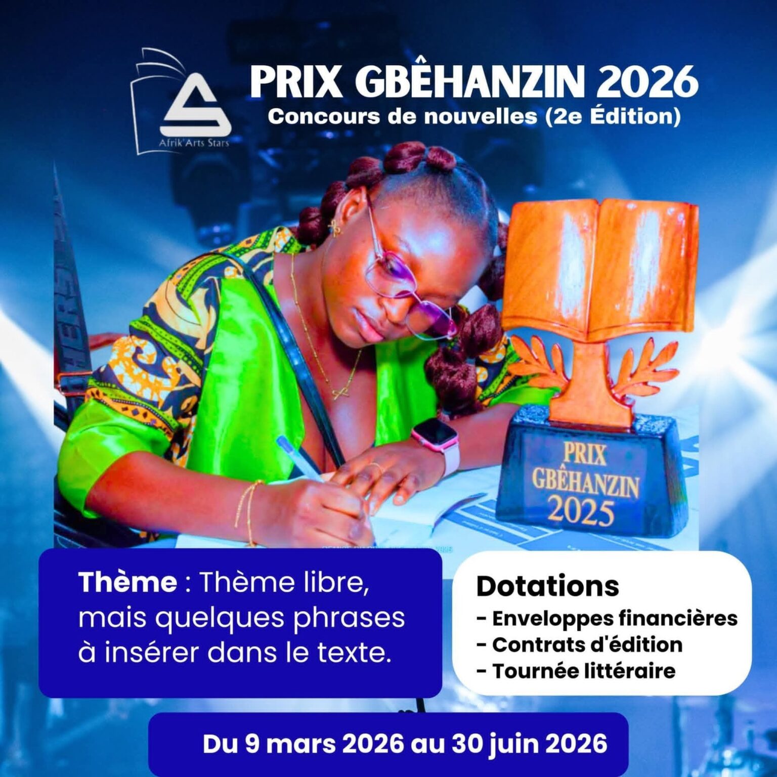 Prix Gbêhanzin 2026 : un concours d’écriture pour révéler les nouvelles ...